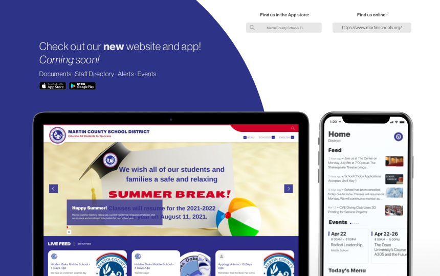 Our New Website is Here! | Martin County High School