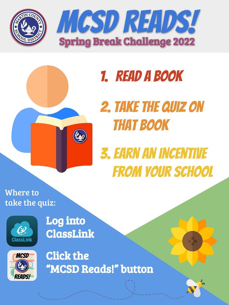 Spring Break Reading Challenge Announced for Students in Grades K-5 ...