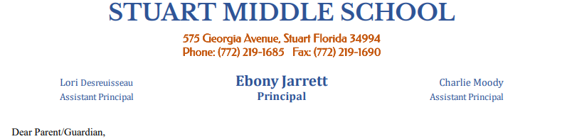 Parent Letters about Upcoming FAST Testing 2023 | Stuart Middle School