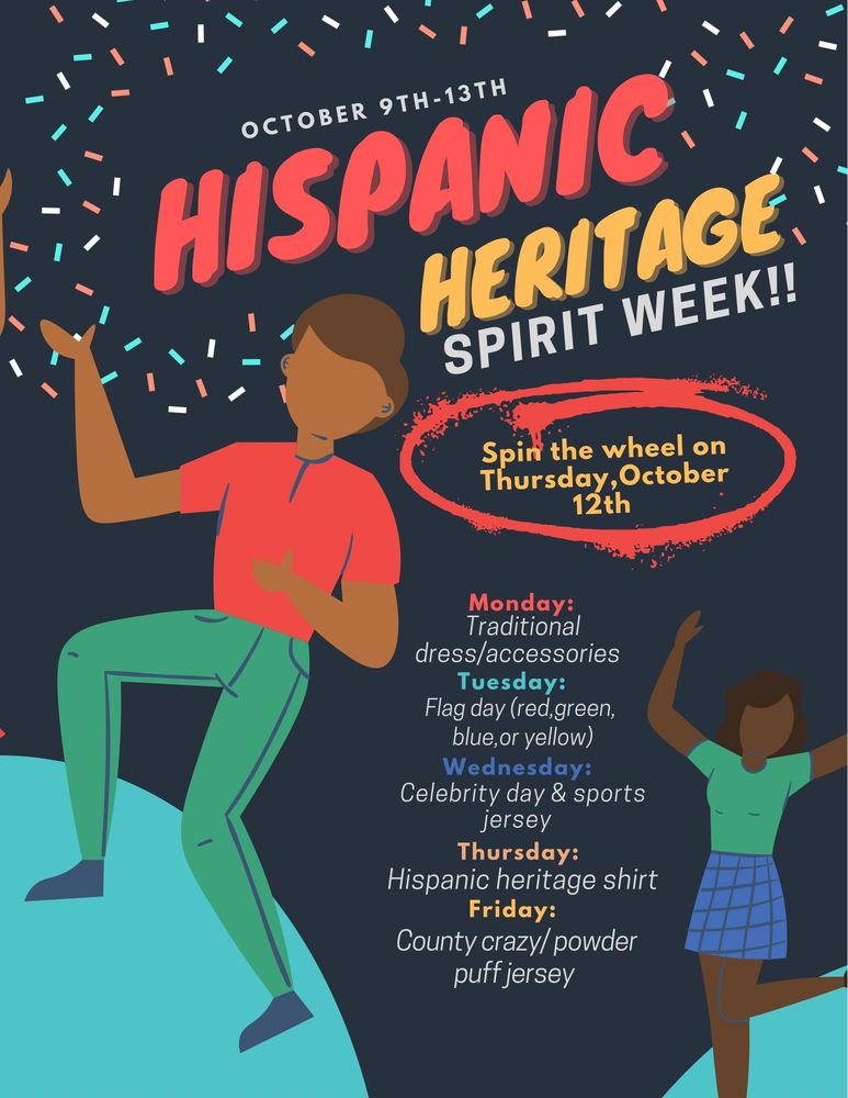 Hispanic Heritage Spirit Week (October 9-13) at MCHS | Martin County ...
